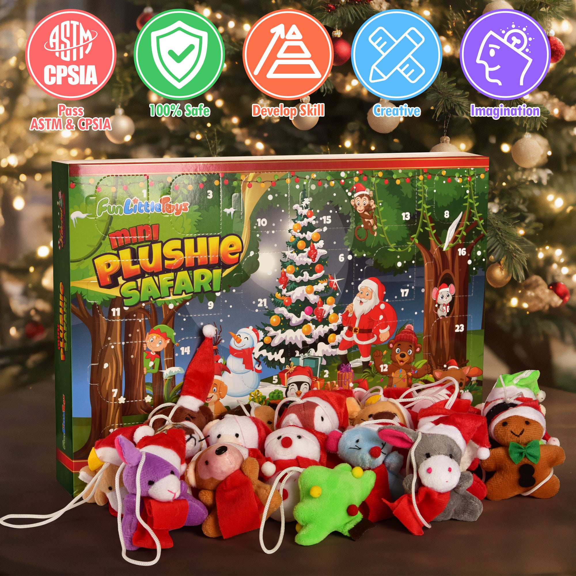 Christmas Advent Calendar: Safari Mini Plushies | PopFun