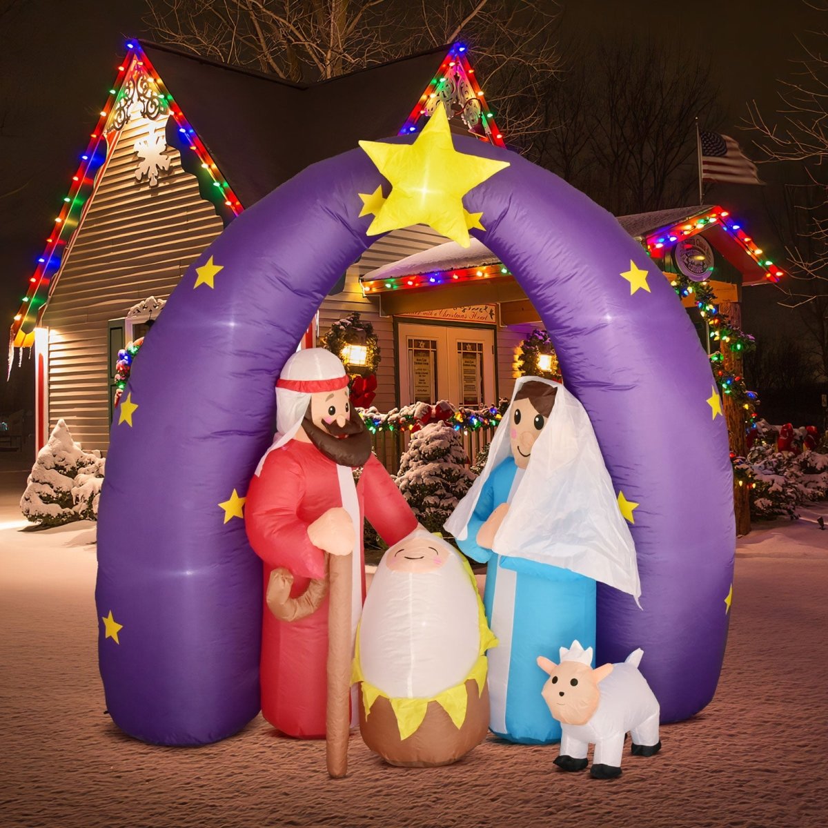 6.5 FT Christmas Inflatable Birth of Jesus | PopFun