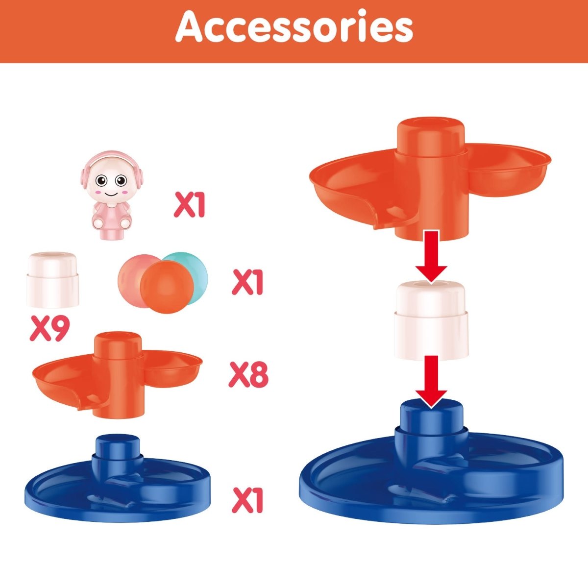 9-Tier Tower Ball Drop Toy for Toddler l PopFun