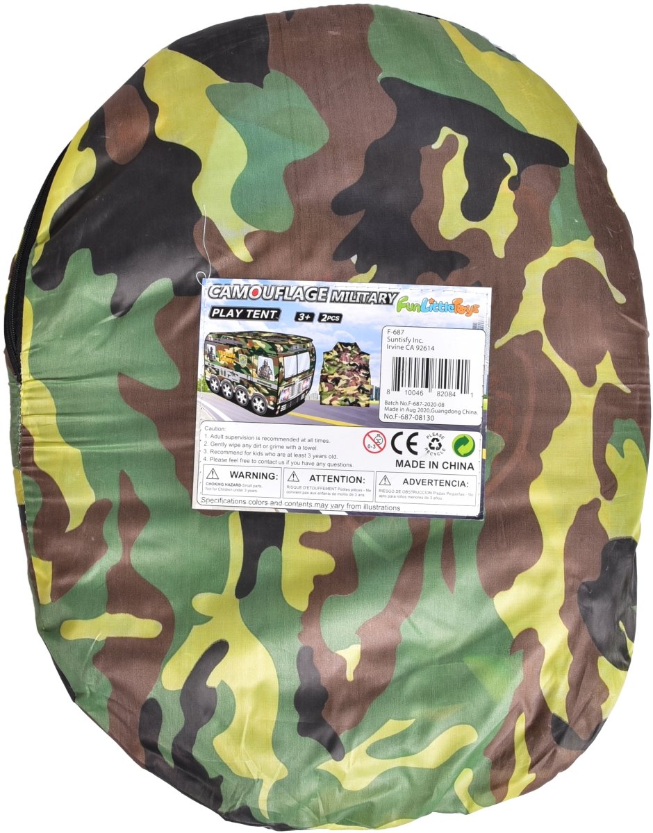 Army Pop-Up Play Tent with Vest | PopFun