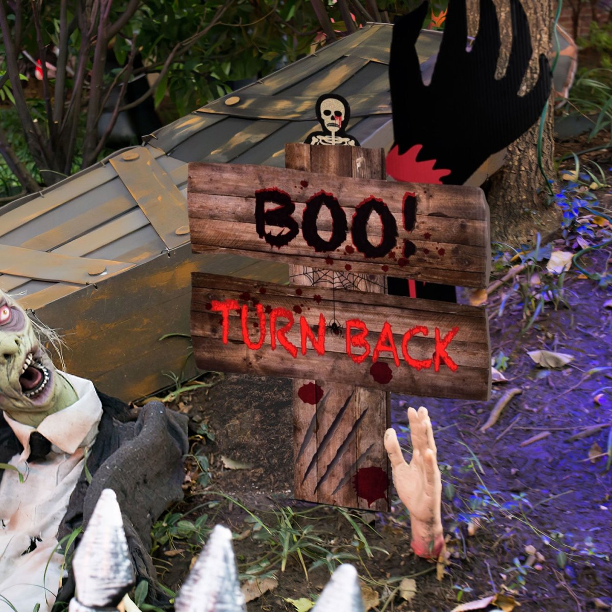 Bloody Hands Halloween Yard Signs | PopFun
