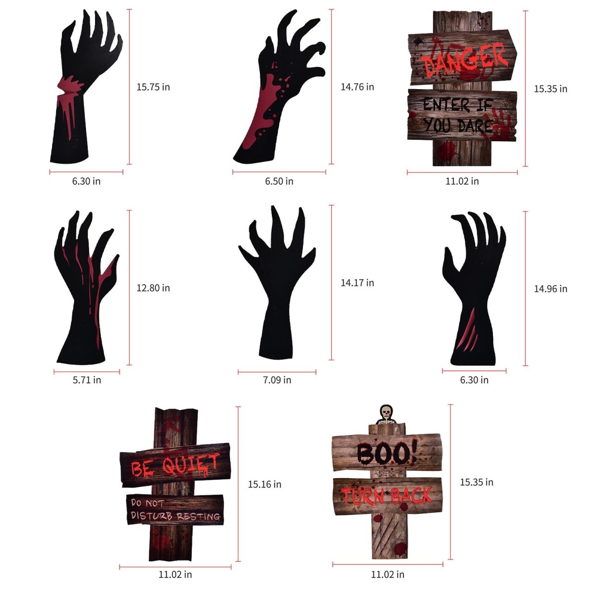 Bloody Hands Halloween Yard Signs | PopFun