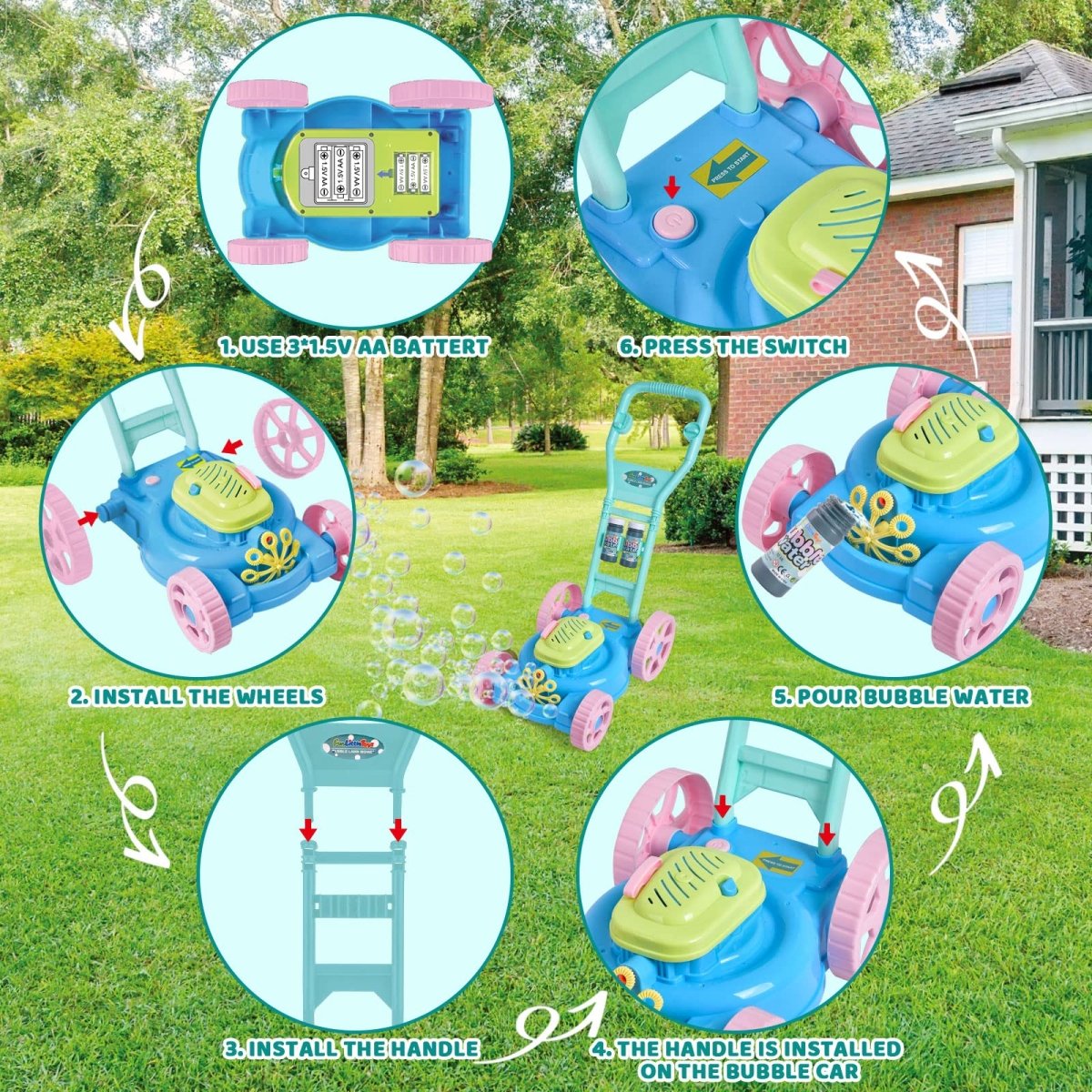 Bubble Lawn Mower for Kids | PopFun