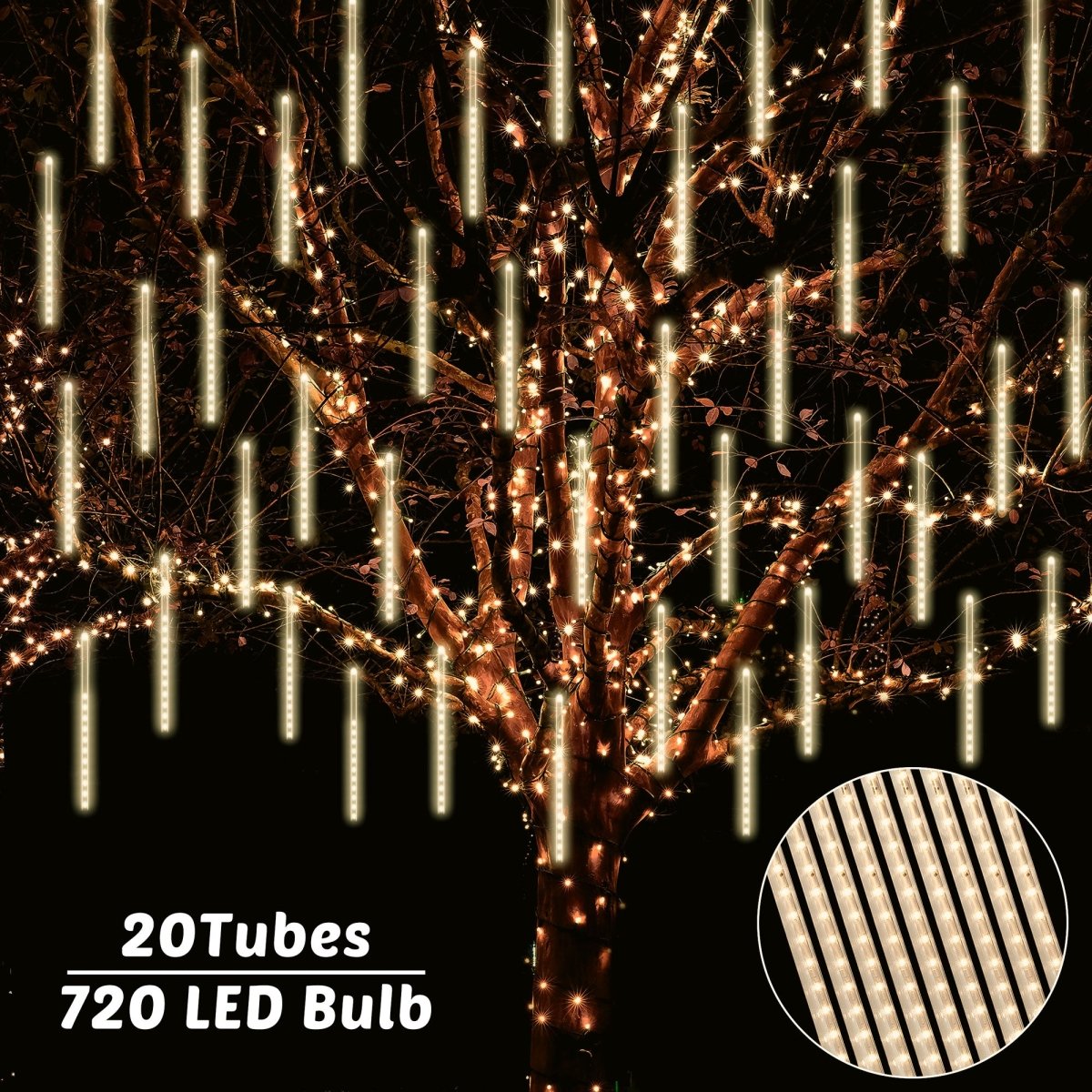 Christmas Meteor String LED Lights | PopFun