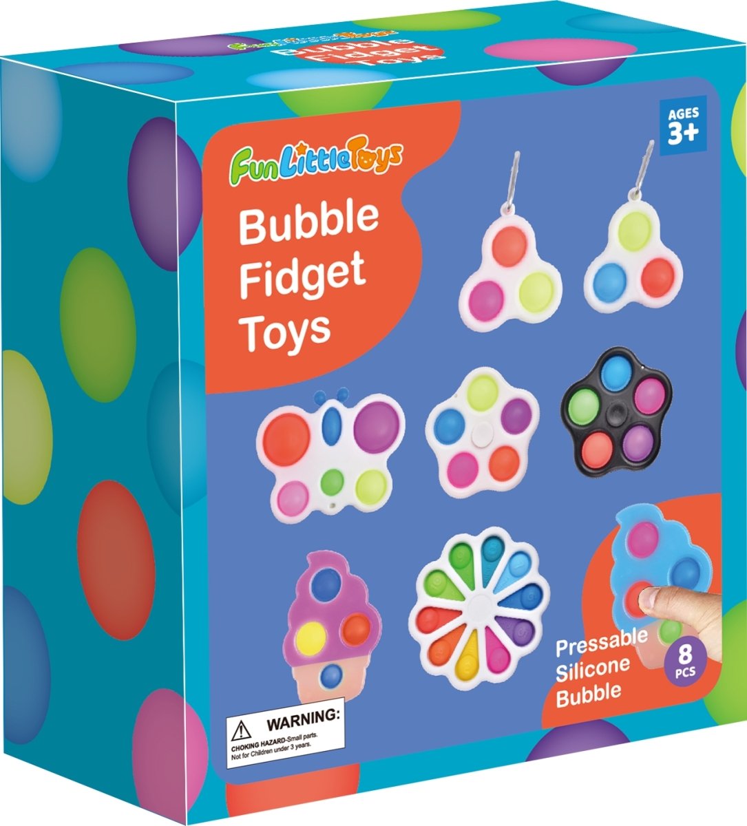 8 Pcs Pop it Fidget Toy Pack | PopFun