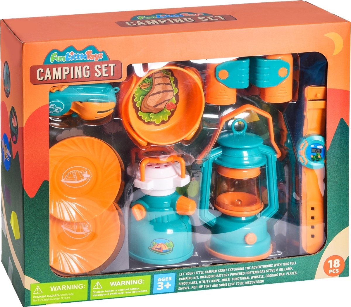 Kids Camping Play Tent 35 PCS with Accessories | PopFun
