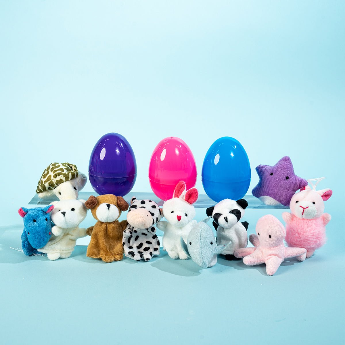 Easter Eggs Prefilled with Plush Puppet Toys 18 Pcs | PopFun