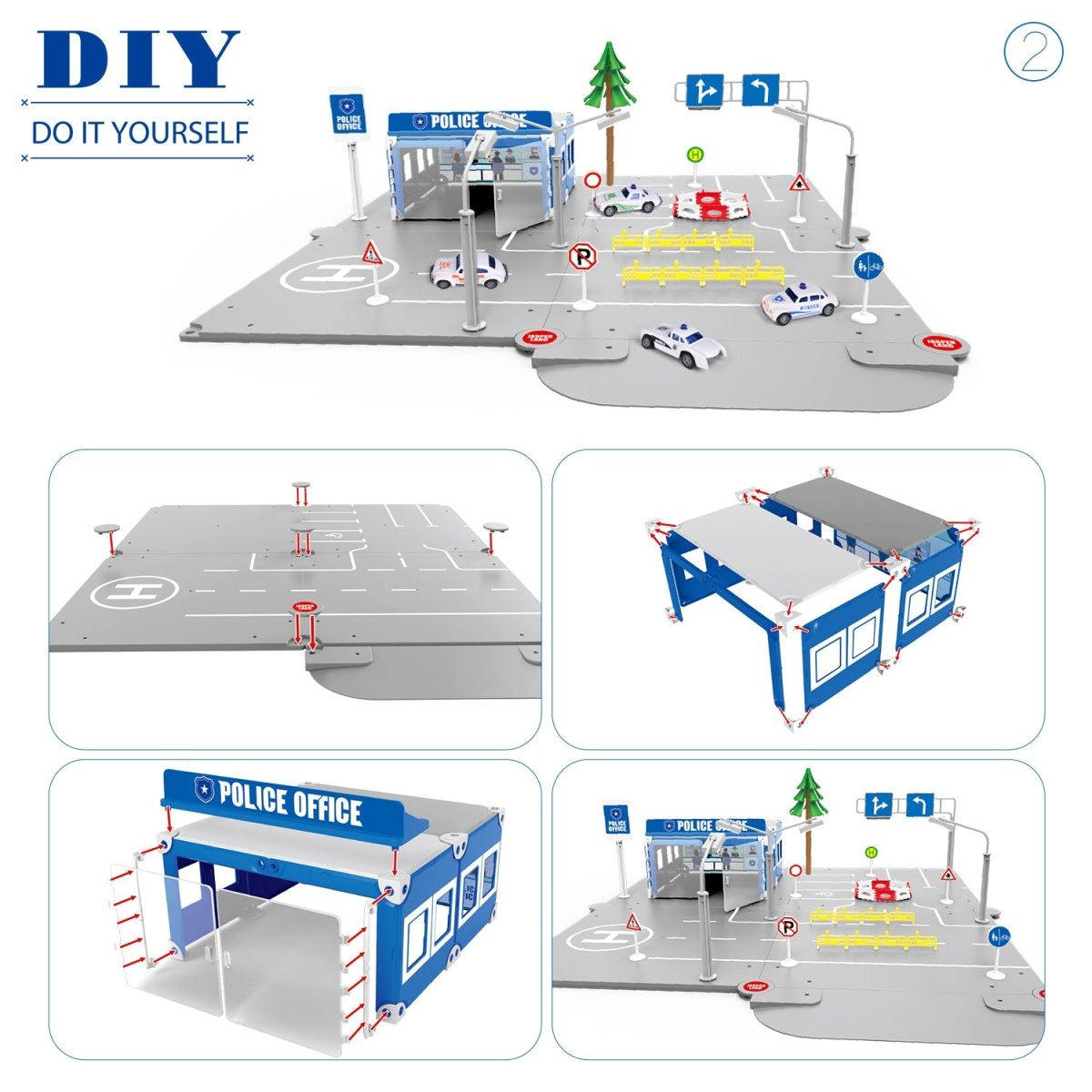 Police Station Building Kit|PopFun