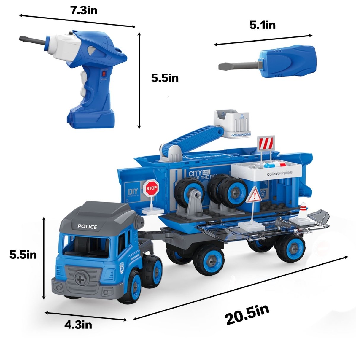 Police Truck Toy for Kids l PopFun