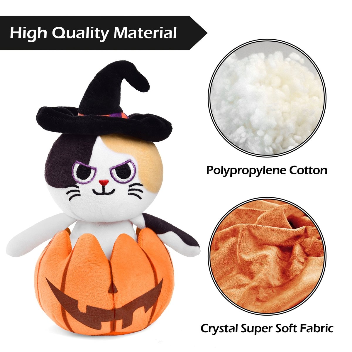 Pumpkin Popper Halloween Cat Plush Toy | PopFun