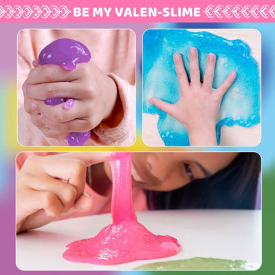 Valentines Gift Slime Kit with Cards 28 Pcs | PopFun
